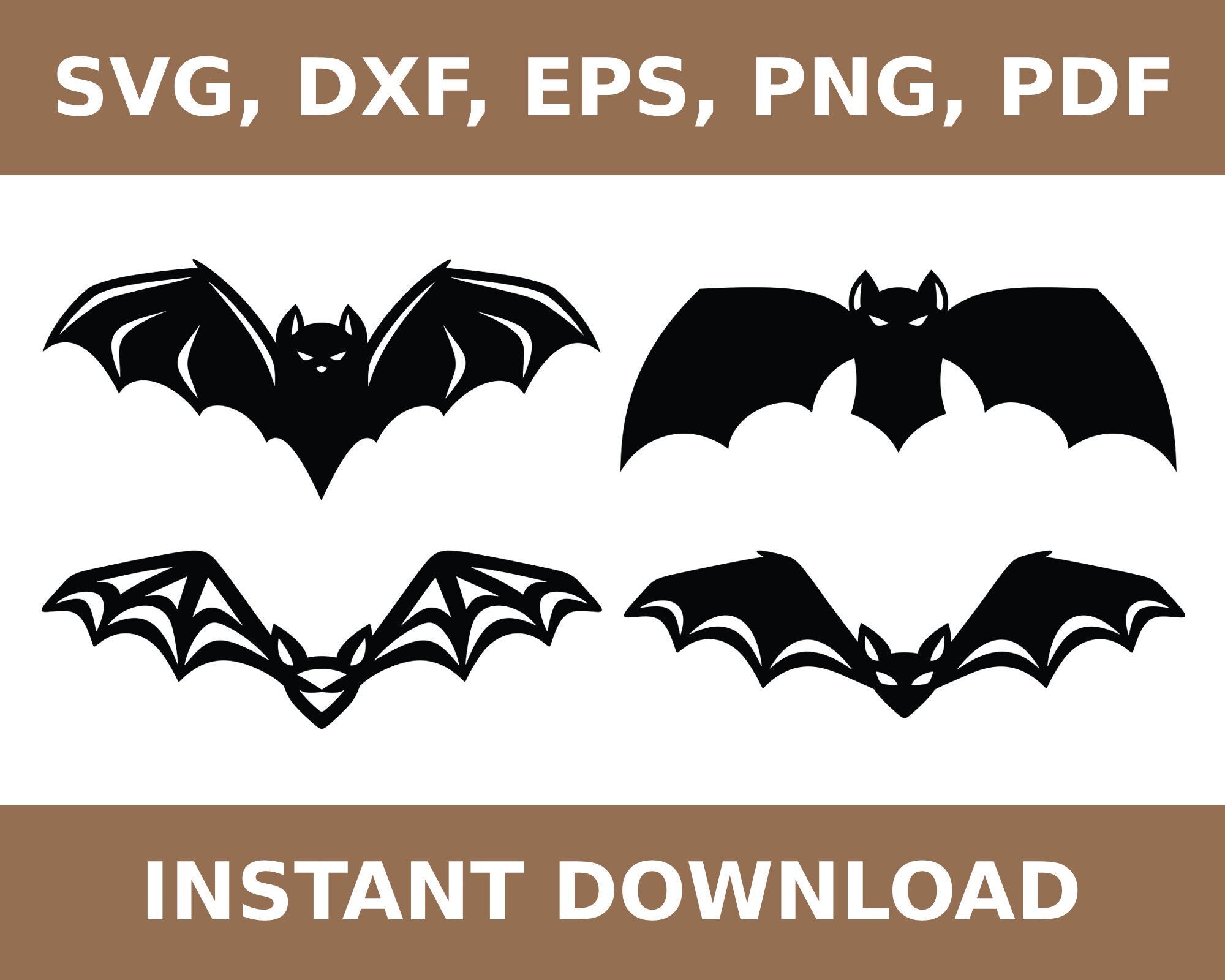Bat Svg, Bat Wings Svg, Bat Dxf, Bats Dxf, Bat Template, Bat Cut File ...