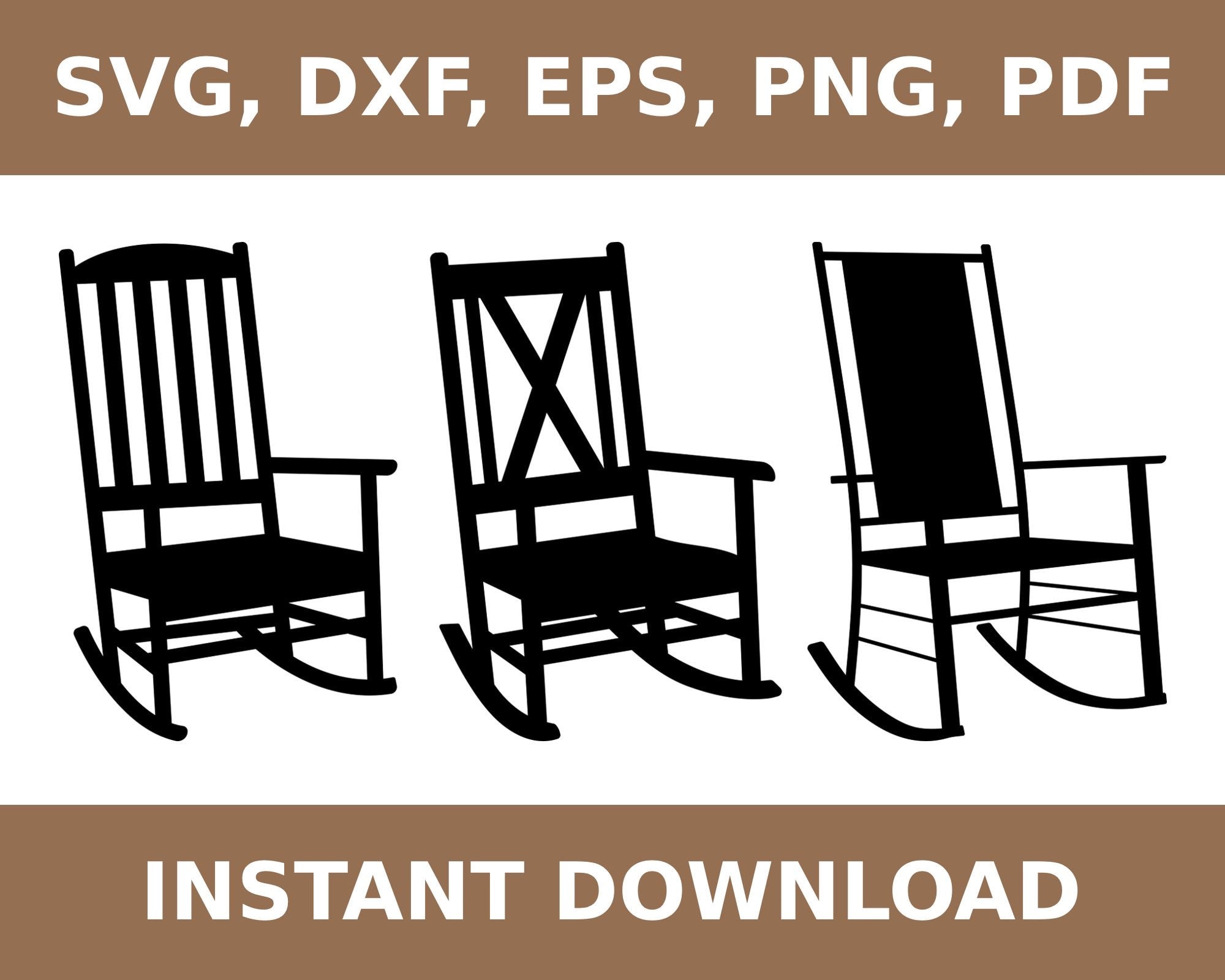 Rocking Chair Svg, Rocking Chair Png, Rocking Chair Template, Rocking ...