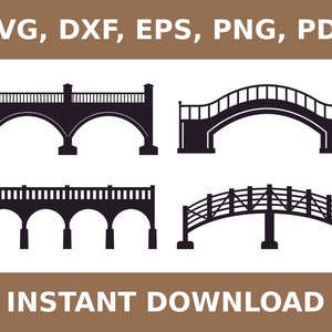 Bridge Svg, Bridge Dxf, Bridge Png, Bridge Laser Cut, Bridge Cut File ...