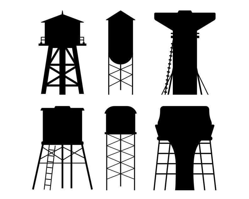 Water Tower Svg, Water Tower Png, Water Tower Template, Water Tower ...