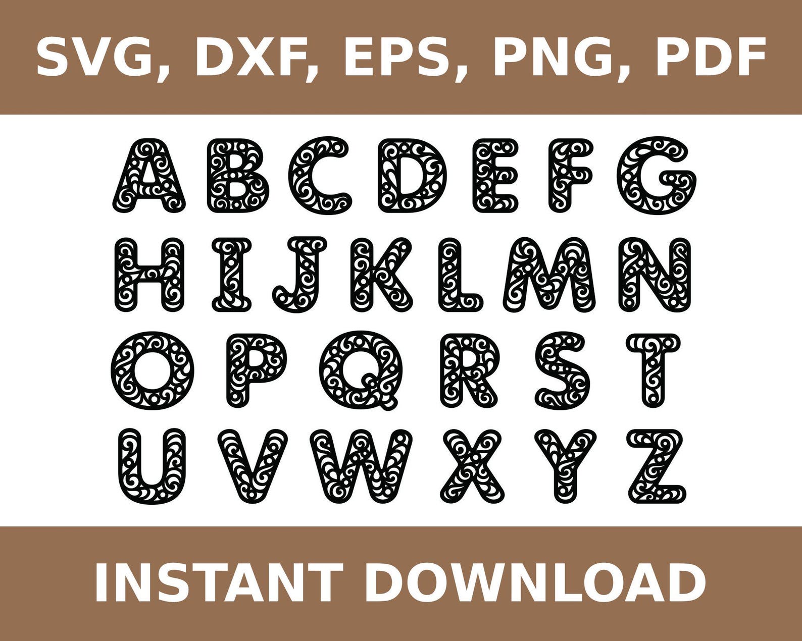 Alphabet Svg, Letters Svg, Alphabet Template, Alphabet Dxf, Alphabet ...