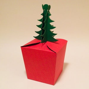 Christmas Box Template, Xmas Gift Box, Christmas Tree Gift Box ...