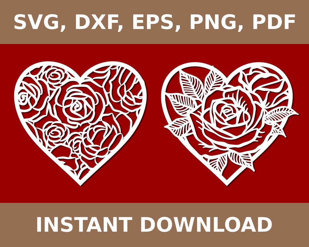 Heart Svg, Heart Dxf, Heart Png, Heart Laser Cut, Heart Cut File, Heart ...