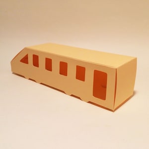 Train Box Template, Subway Box, Train Shaped Box, Transport Box, Train ...