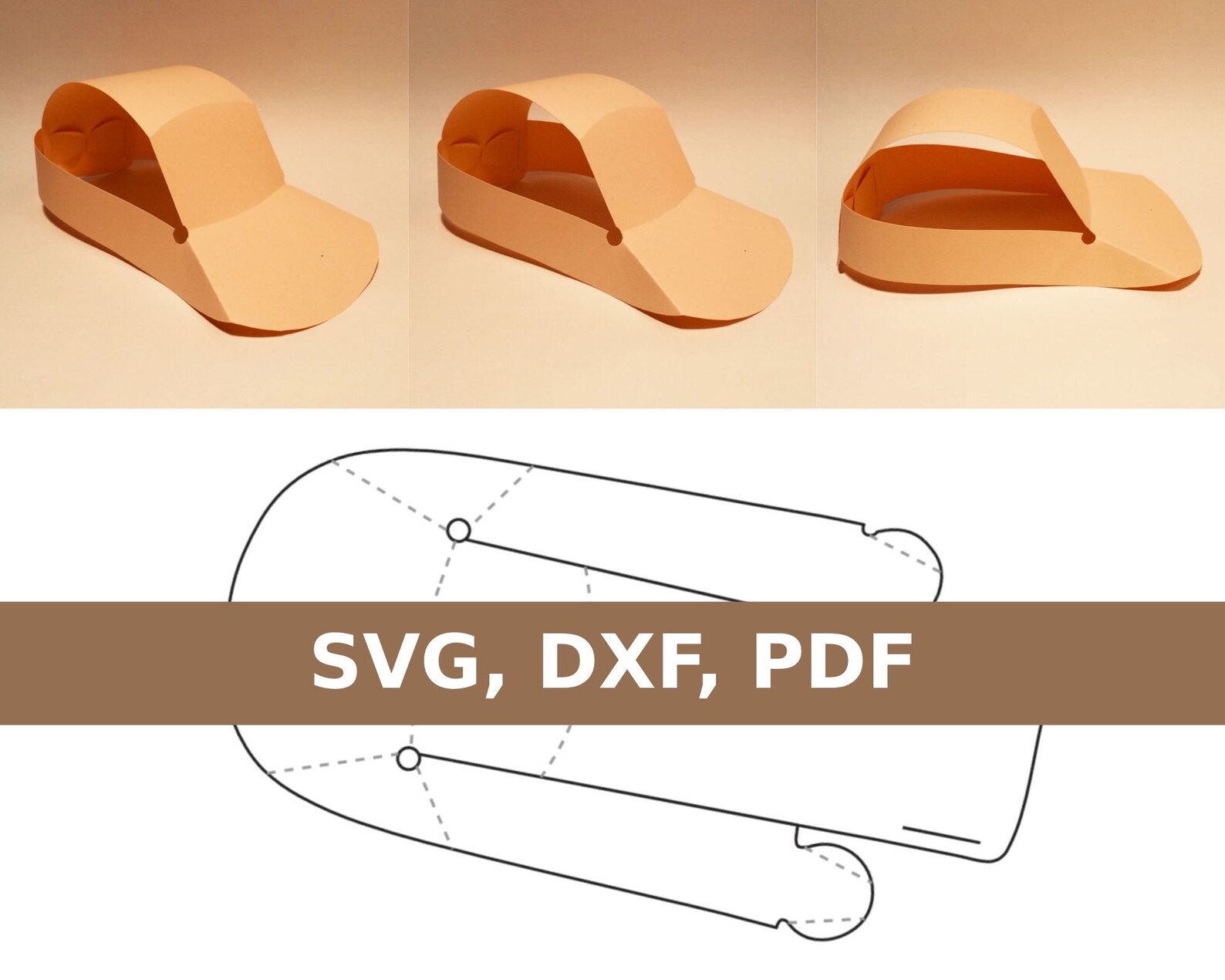 Paper Cap Template, Party Hat, Cap Svg Laser, Cap Printable, Party Cap ...