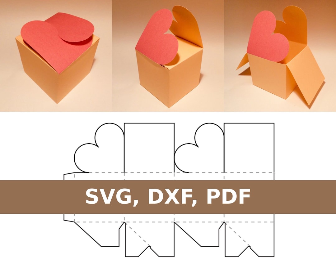 Love Box Template, Heart Box, Romantic Box, Gift Box, Birthday Gift Box ...