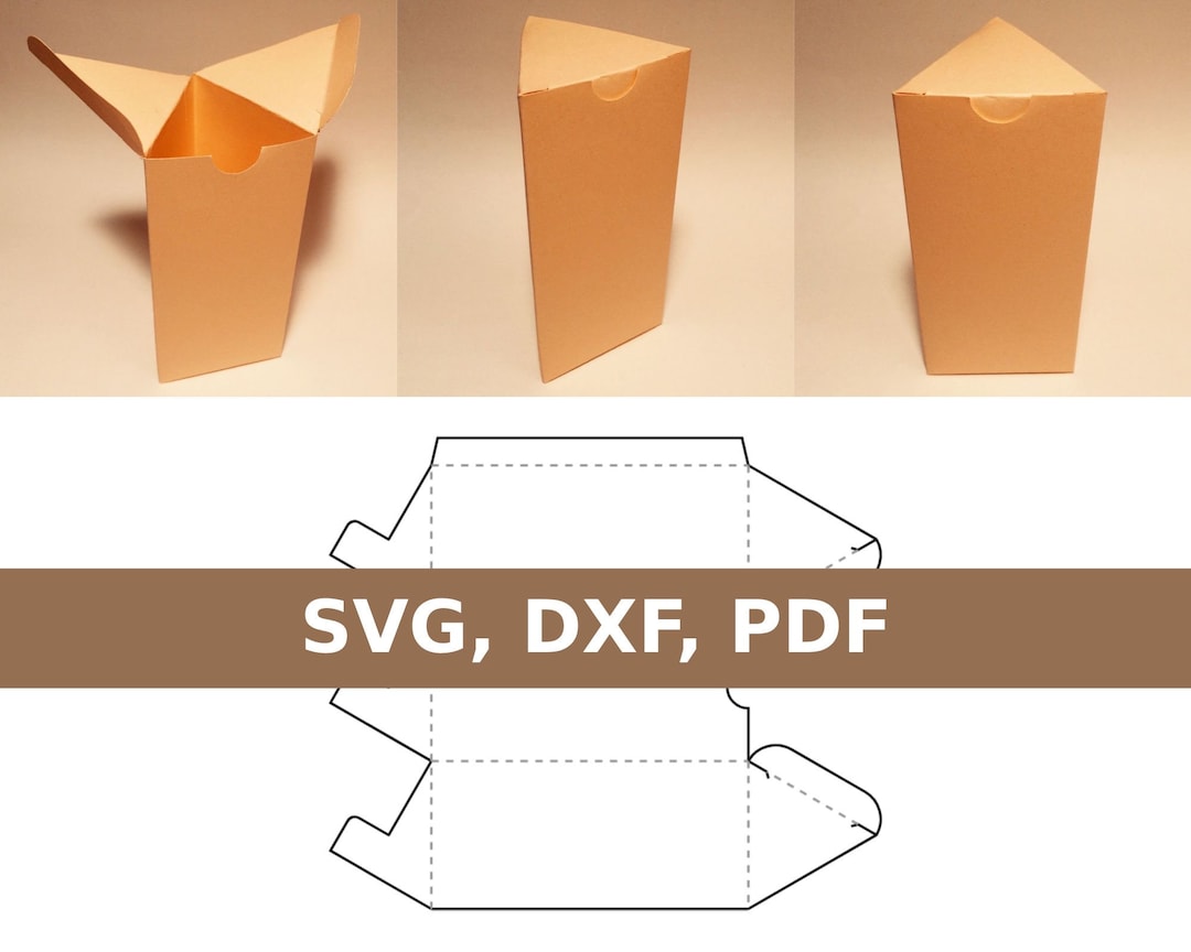 Triangle Box Template, Triangular Box, Tall Box, Triangular Gift Box ...