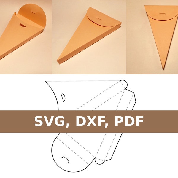 Pizza Slice Box Template - Etsy