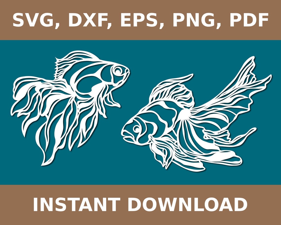 Fish Svg, Fish Cut File, Fish Cricut, Fish Silhouette, Goldfish Svg ...