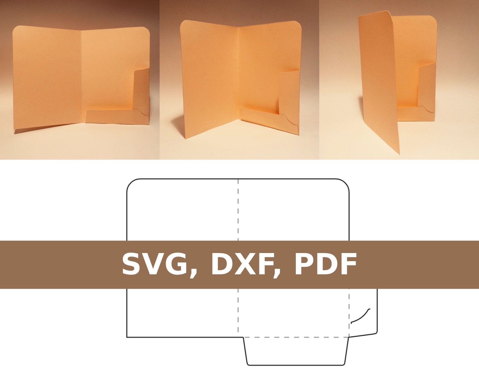 Document Folder Template, Paper Folder, Folder Svg, Folder Pdf, Photo Folder Template, SVG, PDF ...