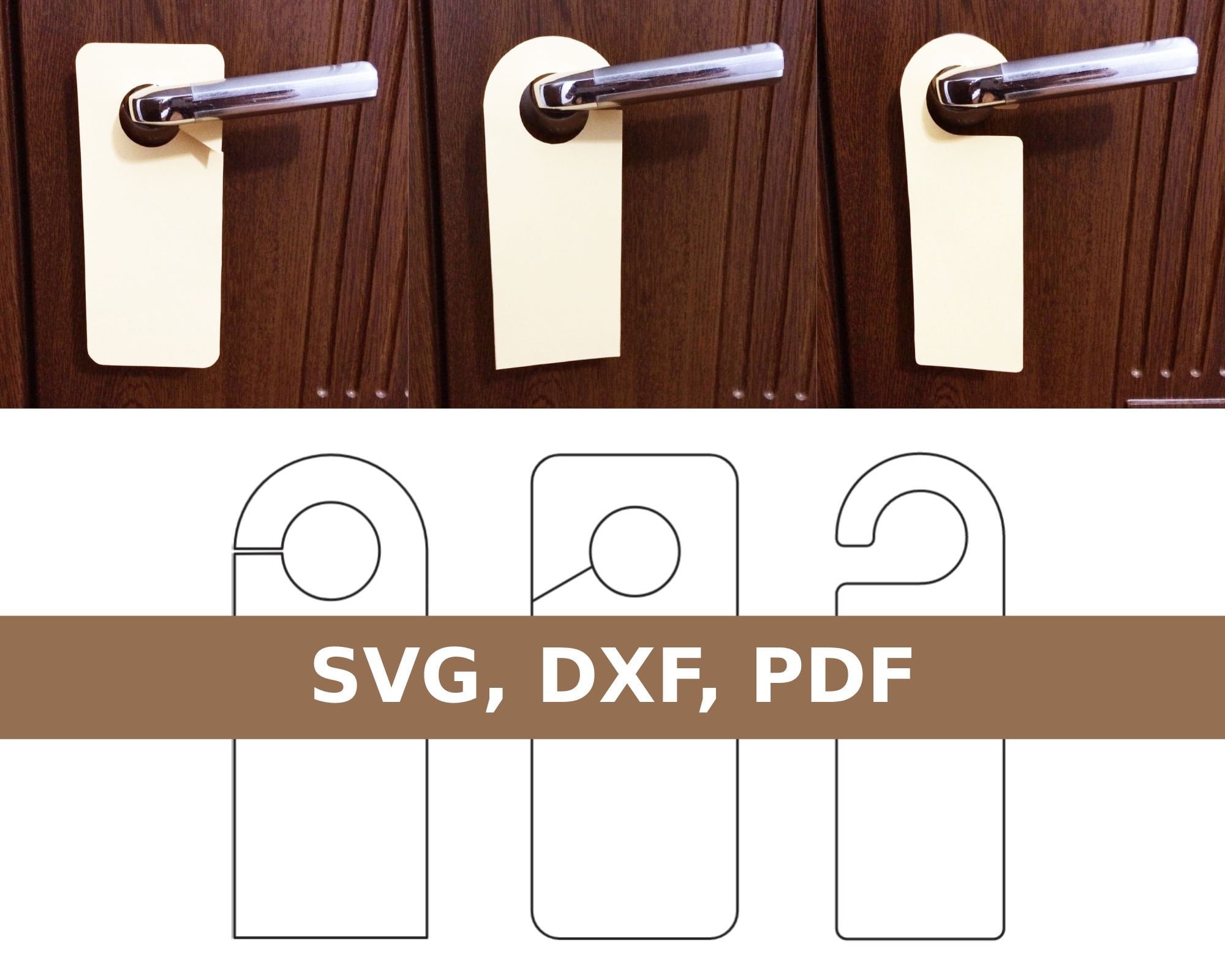 Door Hanger Template, Door Hanger Cut File, Door Hanger Printable, Door ...