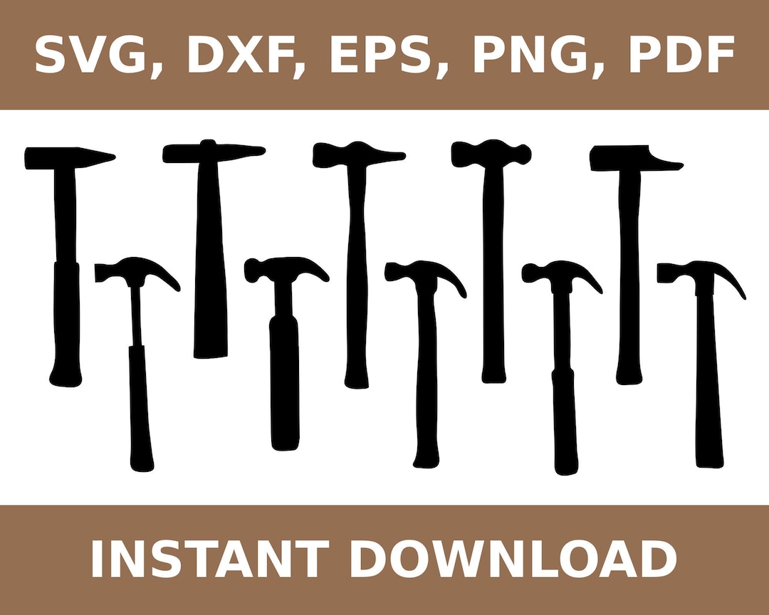 Hammer Svg, Hammer Dxf, Hammer Template, Hammer Png, Hammer Cutout ...
