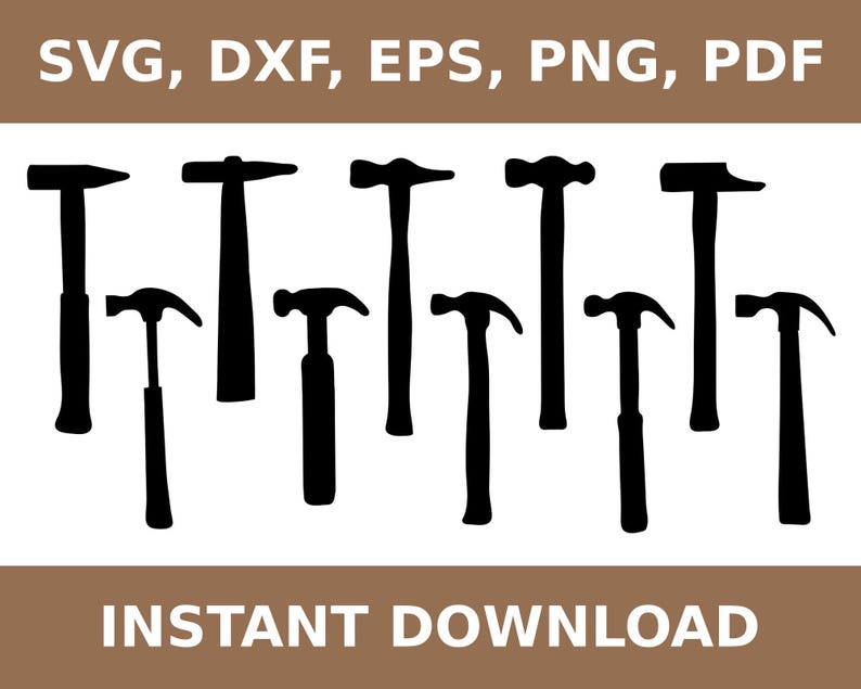 Hammer Svg, Hammer Dxf, Hammer Template, Hammer Png, Hammer Cutout ...
