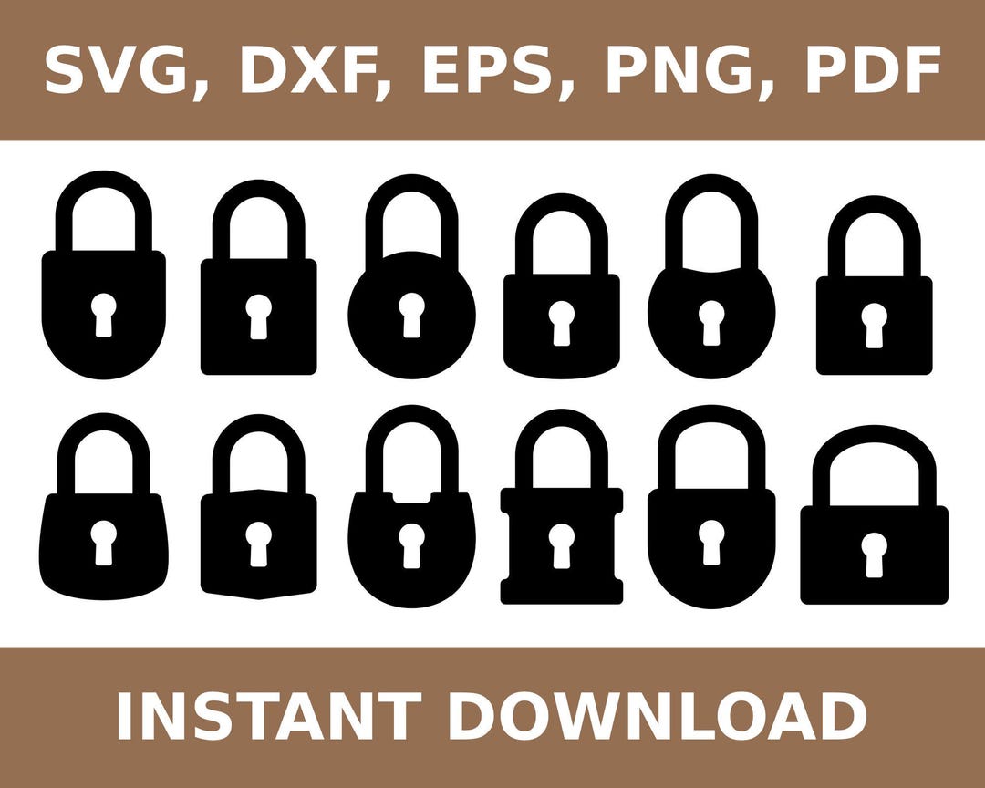 Lock Svg, Lock Dxf, Padlock Dxf, Lock Template, Lock Png, Padlock Png ...