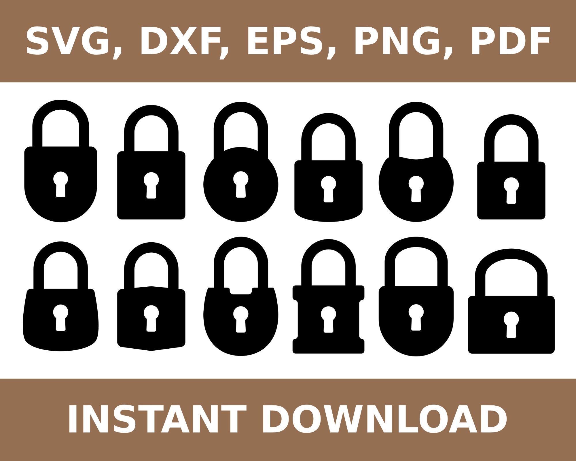 Lock Svg, Lock Dxf, Padlock Dxf, Lock Template, Lock Png, Padlock Png ...