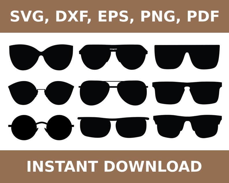 Sunglasses Svg, Sunglasses Dxf, Sunglasses Cut File, Sunglasses Png ...
