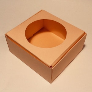 Cake Box With Window Template, Pastry Box With Window, Bakery Box With ...