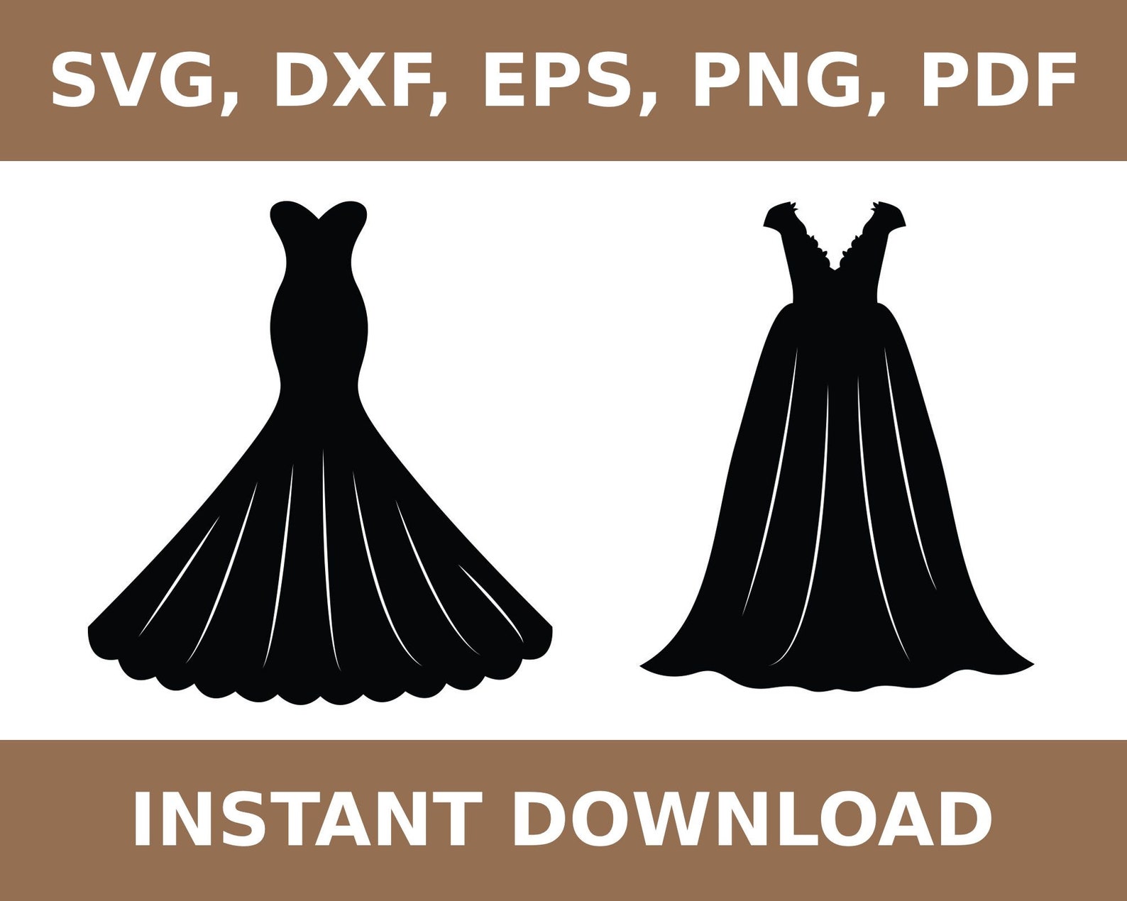 Wedding Dress Svg, Wedding Dress Dxf, Wedding Dress Png, Wedding Dress ...