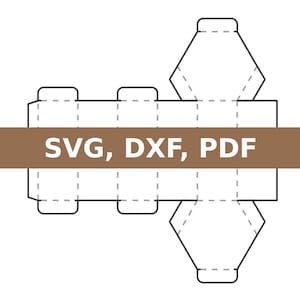 Hexagon Box Template, Hexagon Gift Box, Hexagonal Gift Box, Hexagonal ...