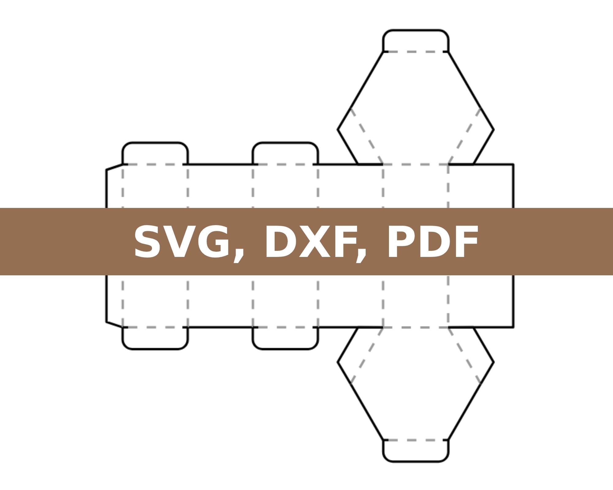 Hexagon Box Template, Hexagon Gift Box, Hexagonal Gift Box, Hexagonal ...