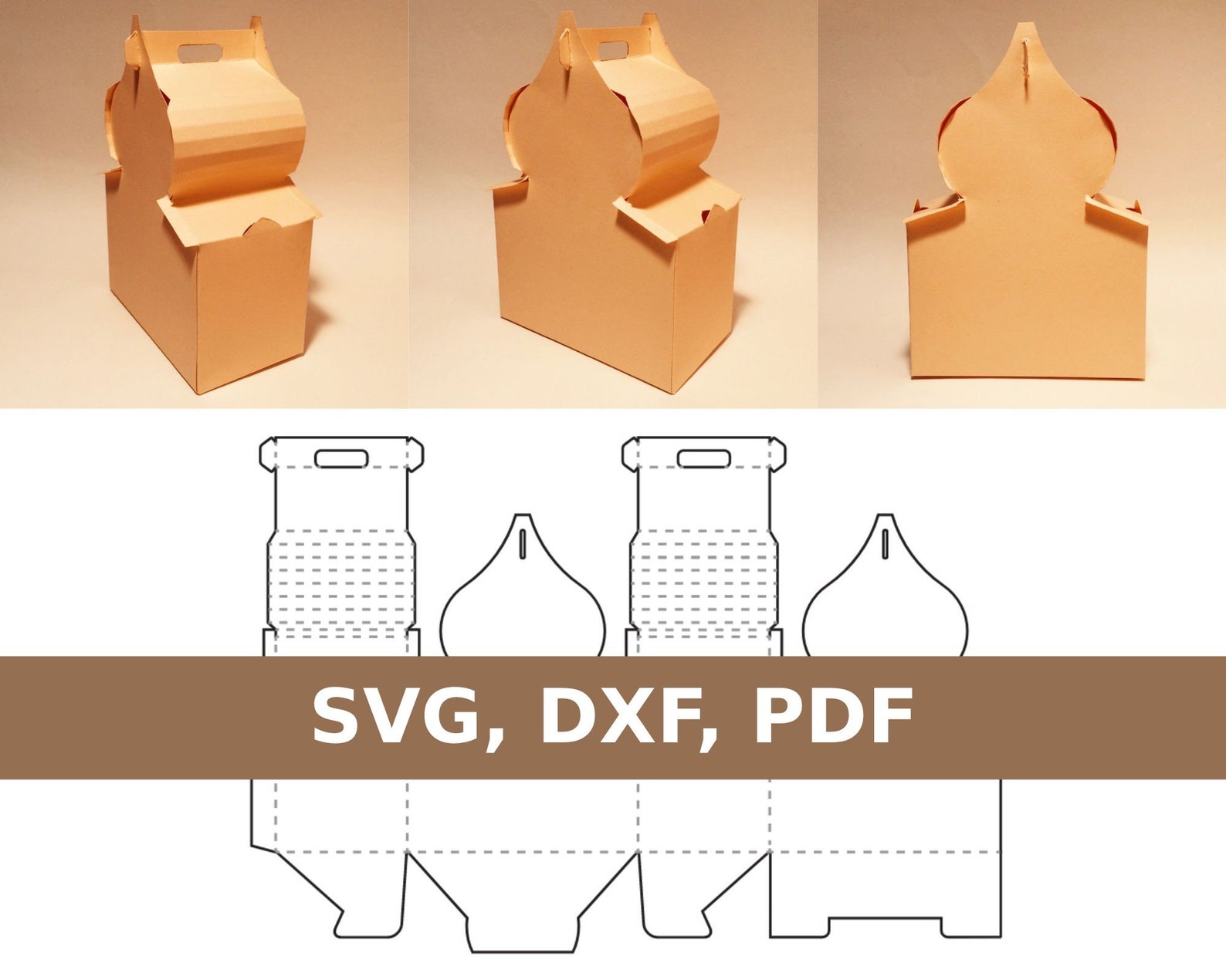 Temple Box Template, Dome Box, Mosque Box, House Box, Building Box ...