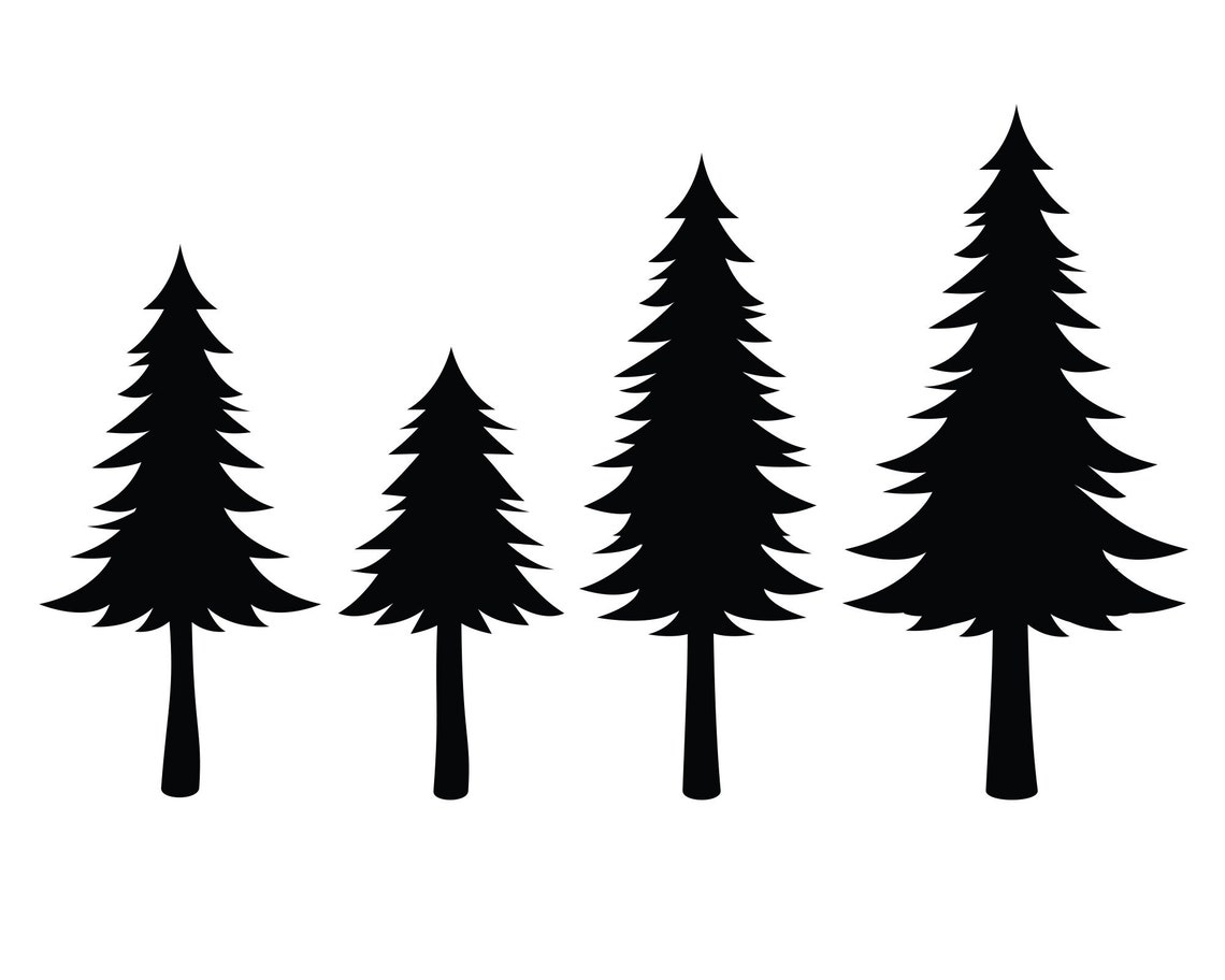 Pine Tree Svg, Spruce Tree Svg, Forest Svg, Forest Trees Svg, Pine Tree ...