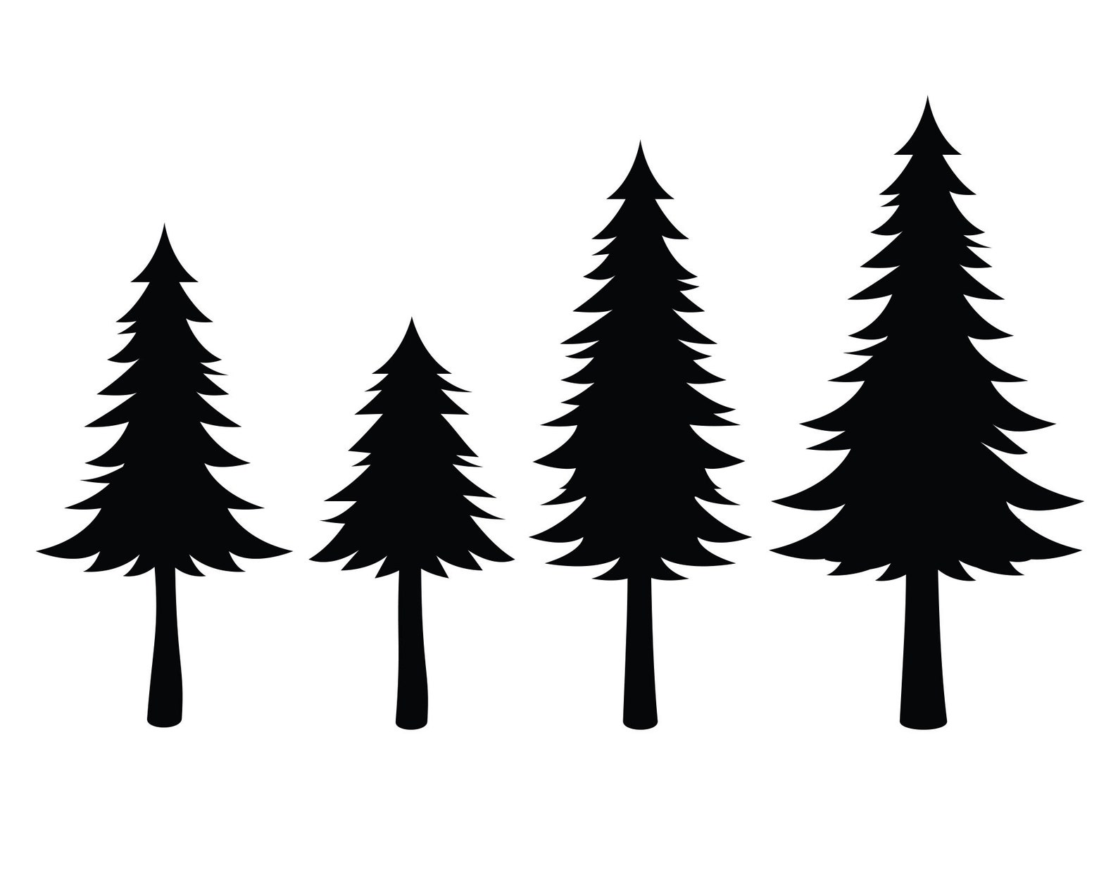 Pine Tree Svg, Spruce Tree Svg, Forest Svg, Forest Trees Svg, Pine Tree ...