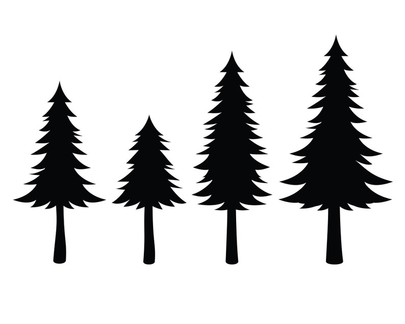Pine Tree Svg, Spruce Tree Svg, Forest Svg, Forest Trees Svg, Pine Tree ...