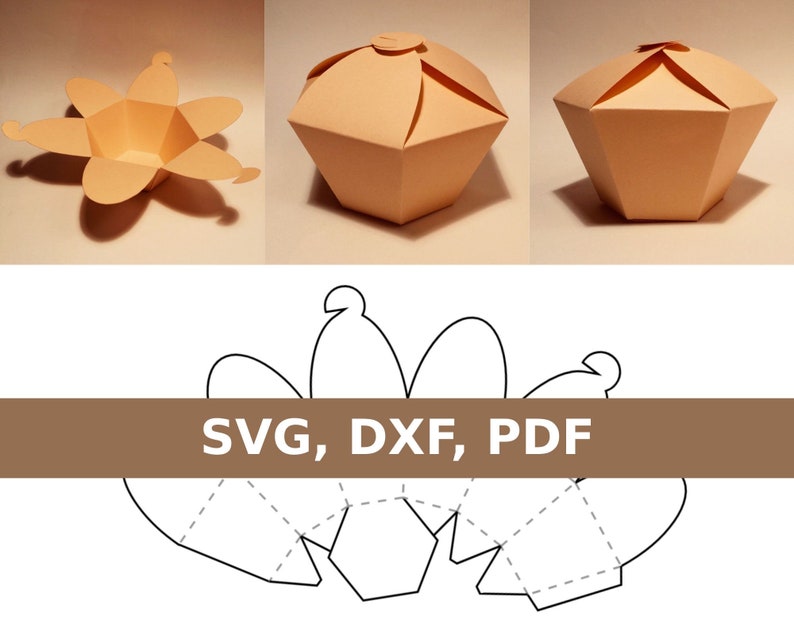 Cupcake Box Template, Printable Box Template, DIY Box, Gift Box ...