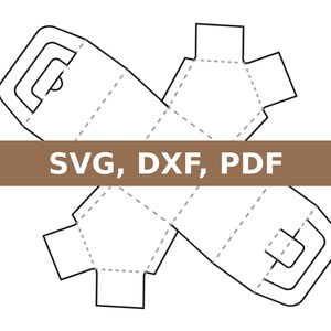 Tool Box Template, Tool Kit, Toolkit, Briefcase Box, Toolbox, SVG, DXF, PDF, Cricut, Silhouette ...