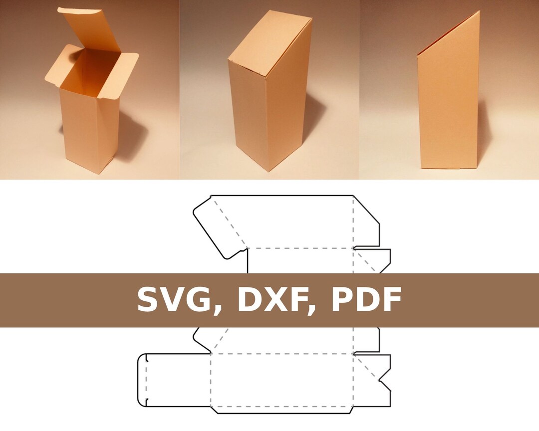 Vertical Box Template, Birthday Gift Box, Party Favor Box, Takeout Box ...