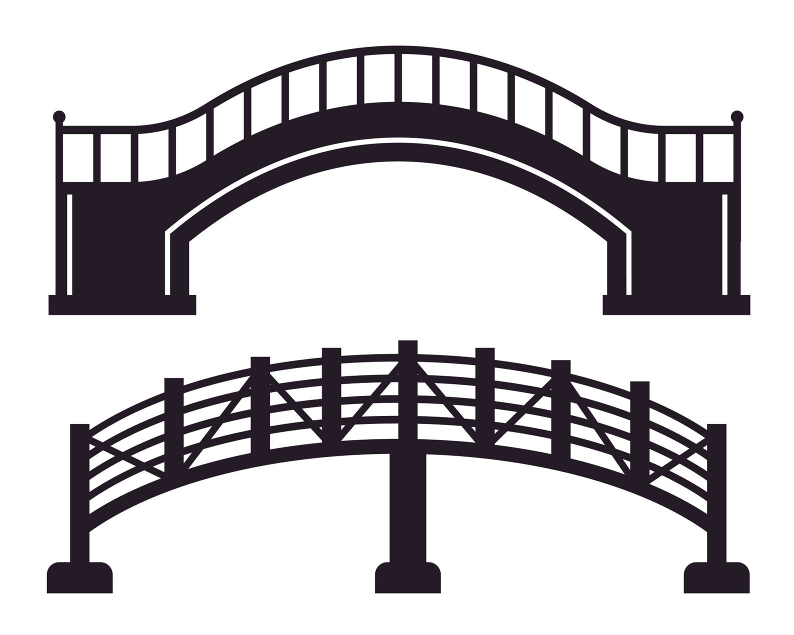 Bridge Svg, Bridge Dxf, Bridge Png, Bridge Laser Cut, Bridge Cut File ...