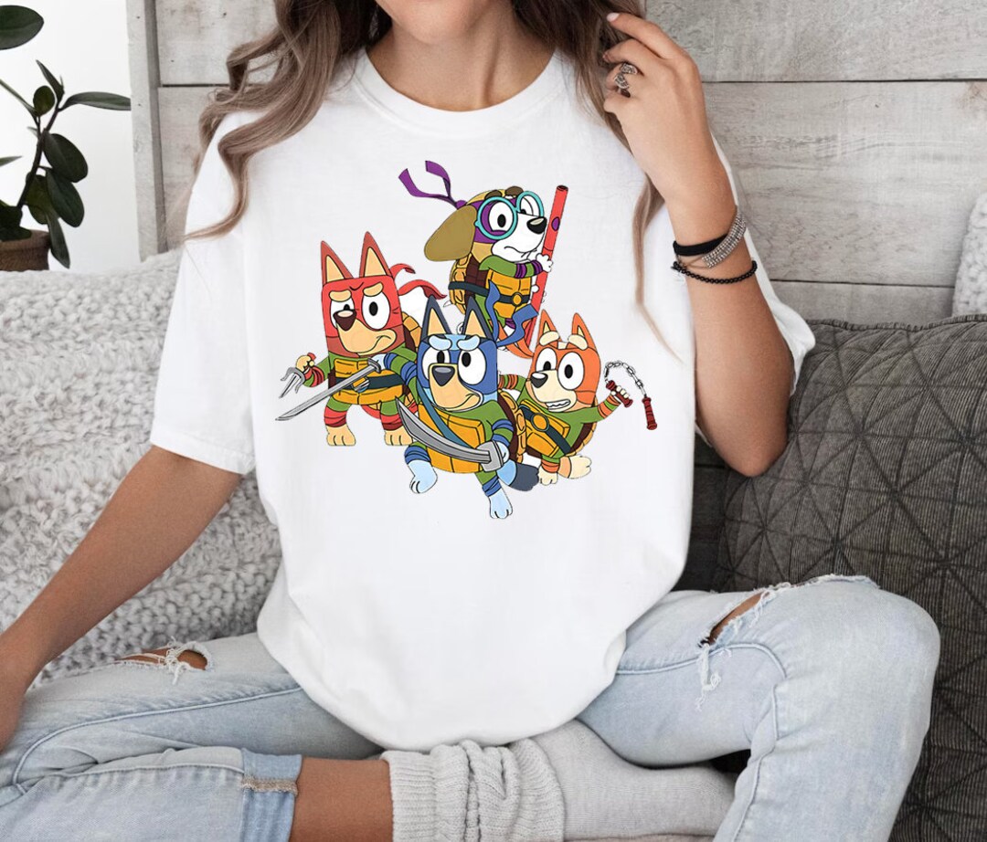 Bluey Turtles Vintage Shirt, Bluey Strong Hero Funny Shirt, Bluey Bingo ...