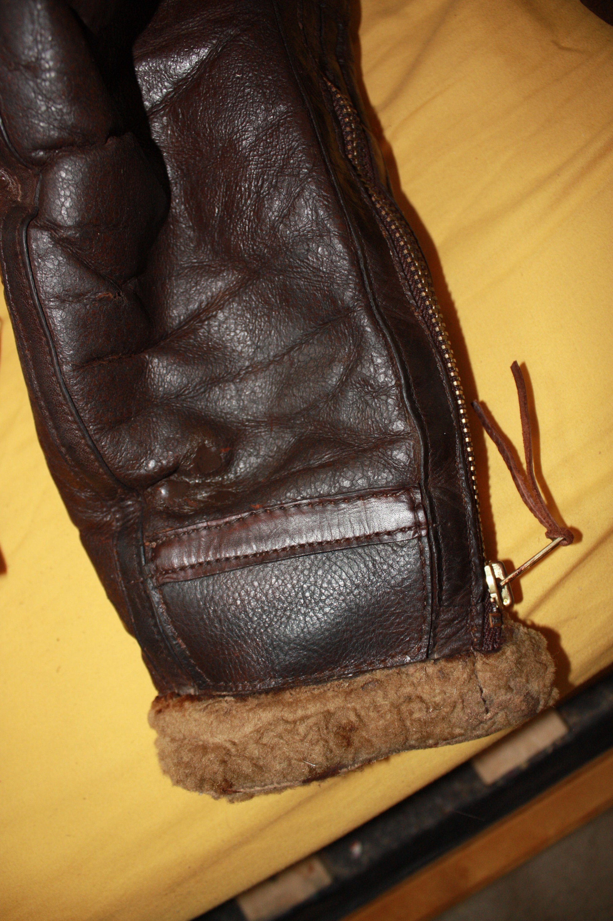 IRWIN RAF Leather Flying Bomber Jacket - Etsy