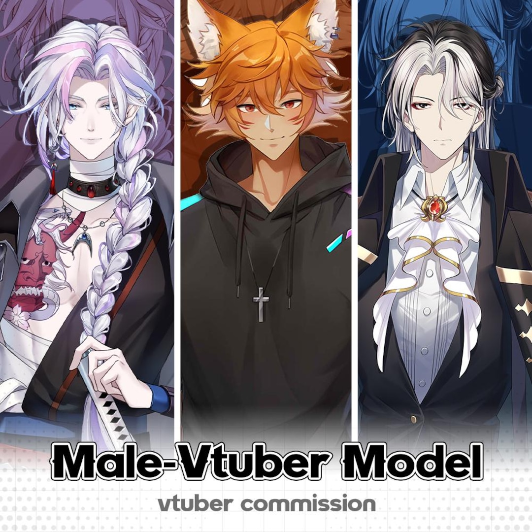 Custom Anime Male Vtuber Model: Rigging & Character Design - Etsy