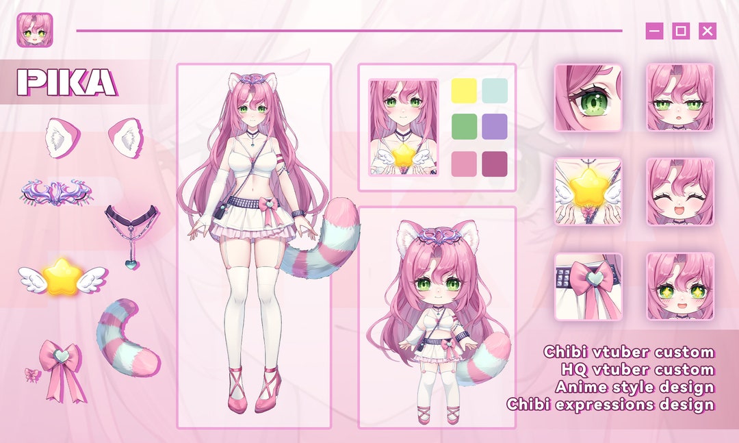 Vtuber Model Commission/custom Chibi Model Commission/cutting/rigging ...