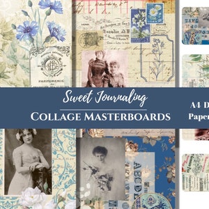Digital Download -A4 Vintage Collage Masterboard Pack and Ephemera ...
