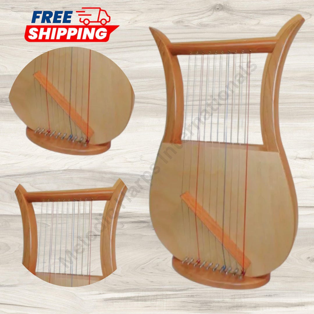 10 String Kinnor Harp | Handcrafted King David Lyre Harp – Biblical ...