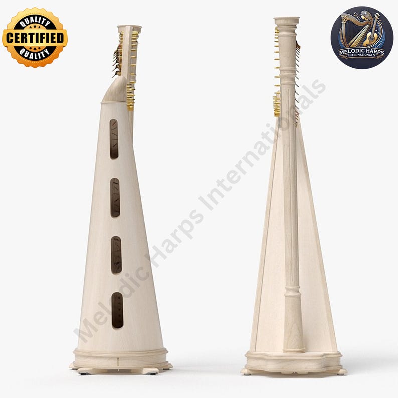 27 String New Piller Style Ivory Colour Harp With Bag and Key - Etsy