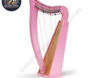 15 String Baby Harp - Handcrafted Deco Painted Celtic Folk Harp With ...