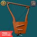 King David Lyre Harp: 10-string Mahogany Finish, Handmade - Etsy
