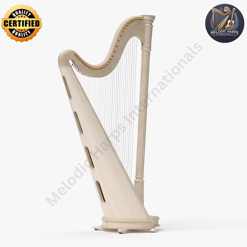 27 String New Piller Style Ivory Colour Harp With Bag and Key - Etsy