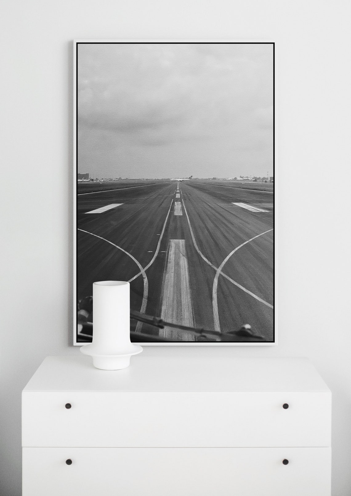 Runway Instant Digital Download, Aviation Photography, Monochrome Photo ...