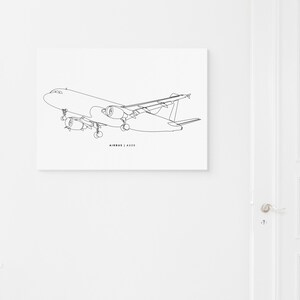 Airbus A320 | Max Detail | Minimalist Single-line Illustration - Etsy