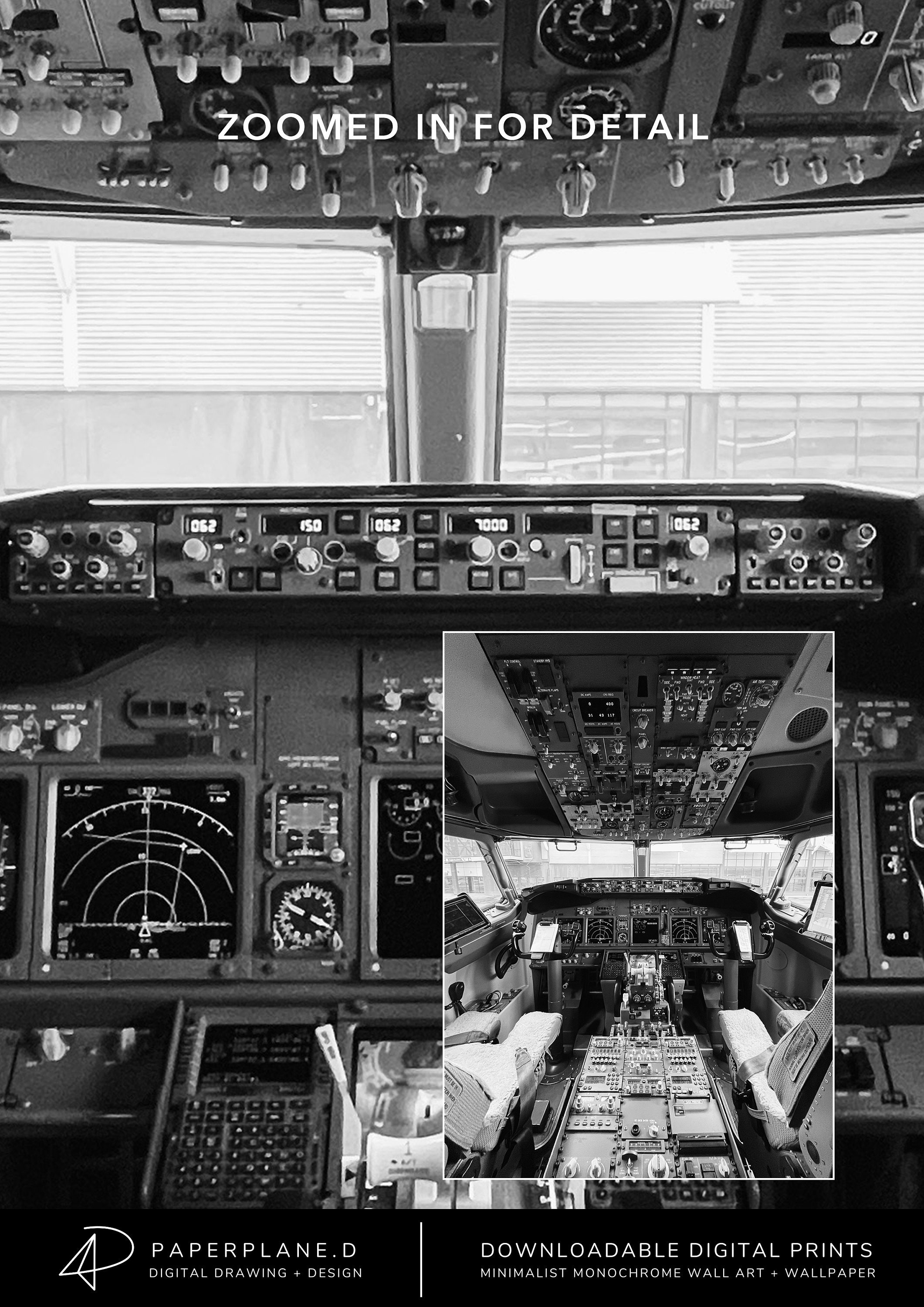 Boeing 737 Cockpit Instant Digital Download Aviation Etsy