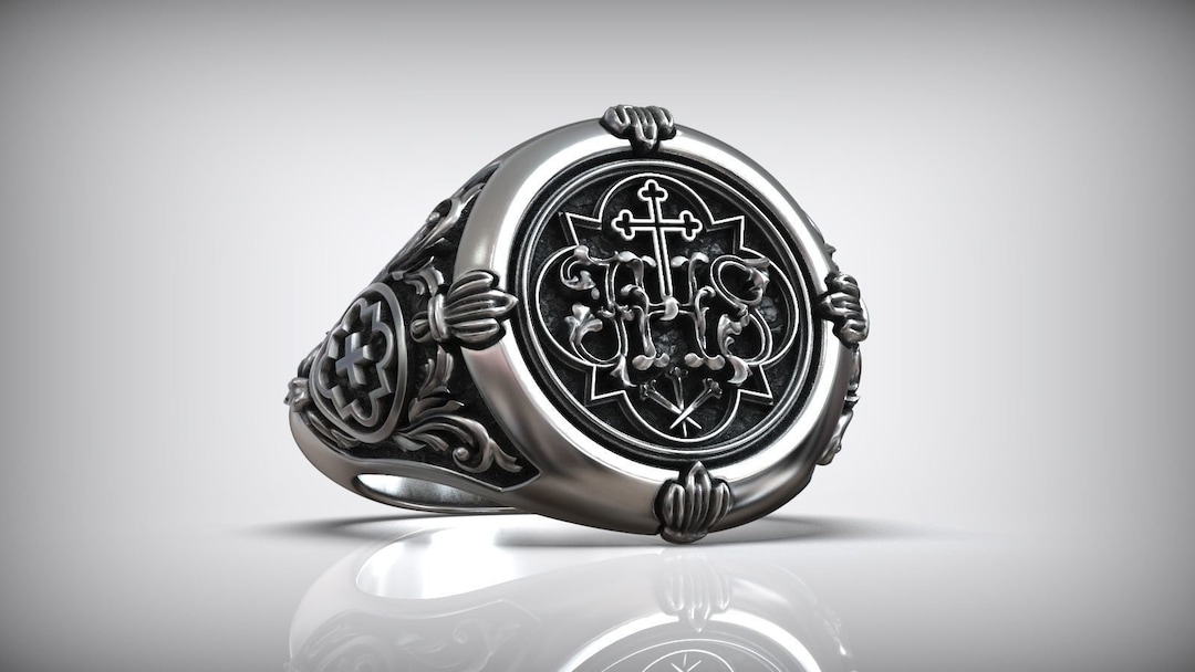 925 Starling Silver Cross of Jesus Cross Ring, Christian Cross Ring ...