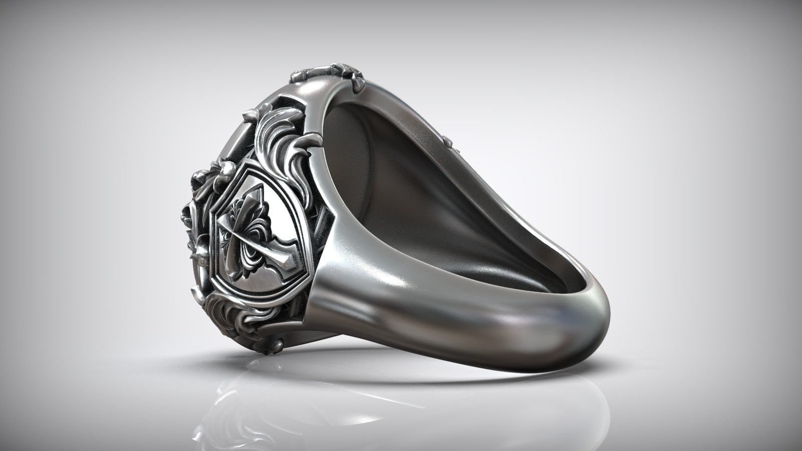 Saint Michael Archangel Ring, 3D Men Ring, Men Christian Ring ...