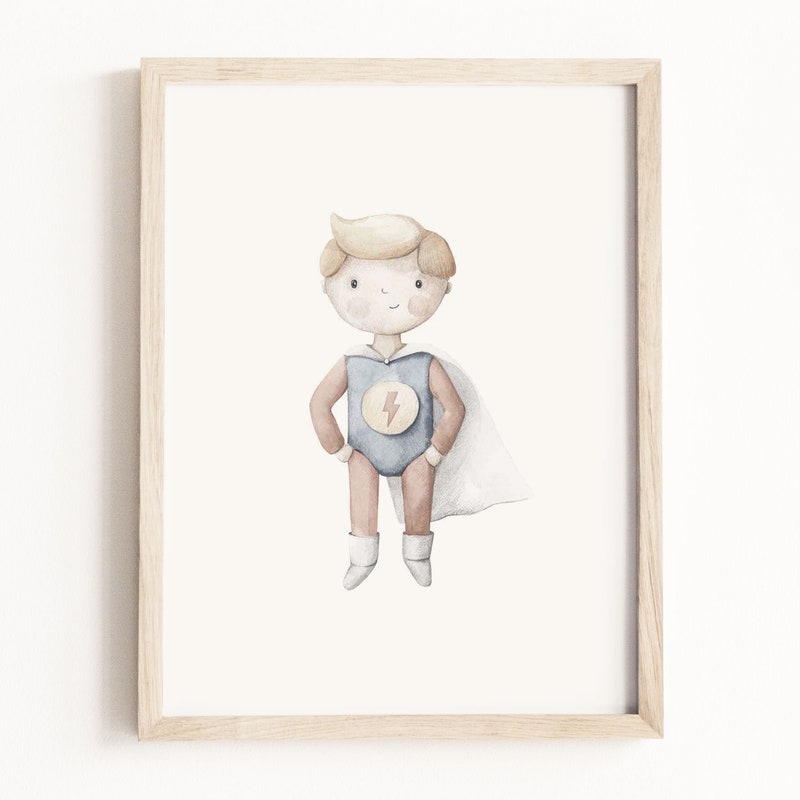 Superhero Watercolor - Etsy