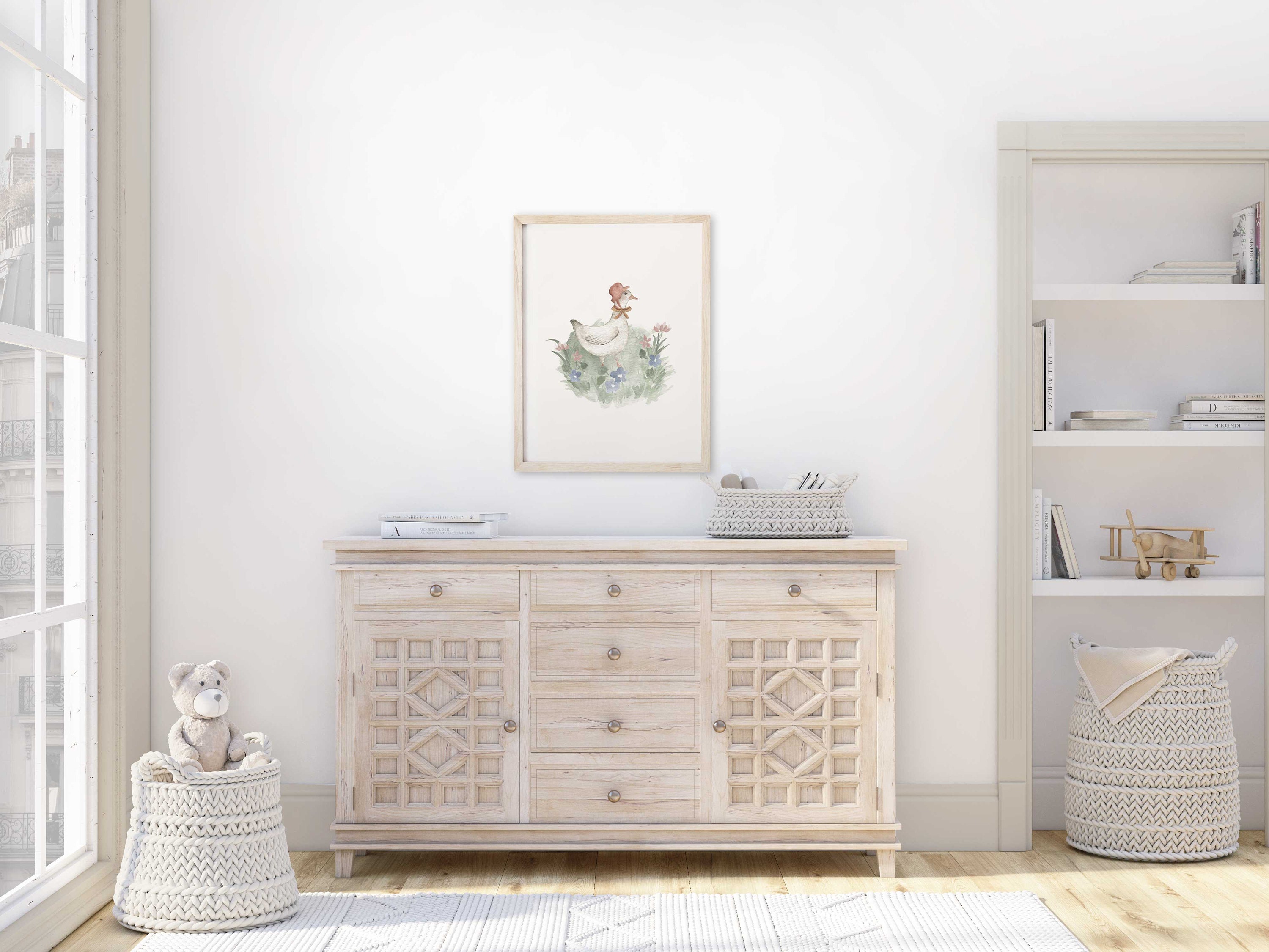 Mother Goose Art Print Mother Goose Watercolor Painting - Etsy