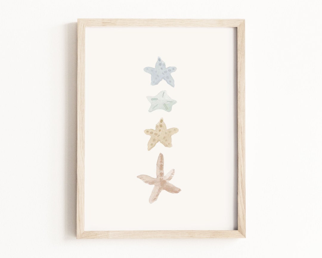 Star Fish Art Print • Fish Watercolor Painting • Ocean Wall Art • Under ...